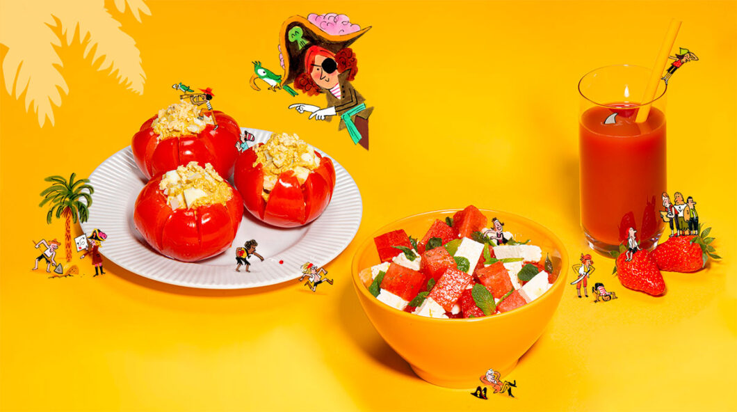 Recettes d’été : le menu tout rouge